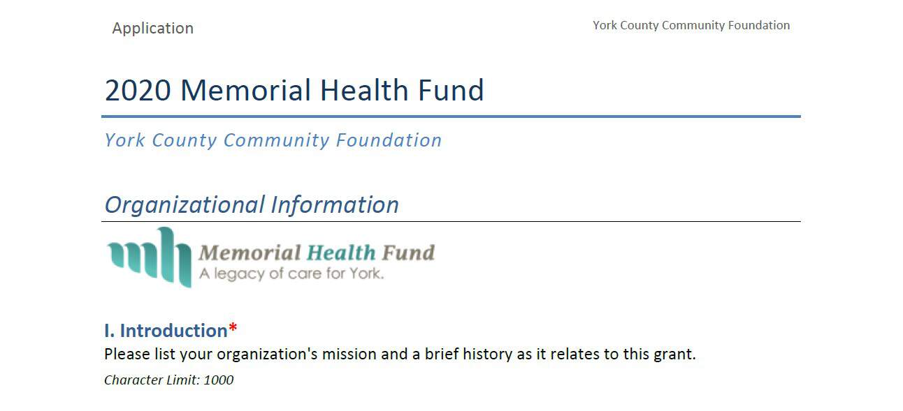 Applicant Resources | York County Community Foundation